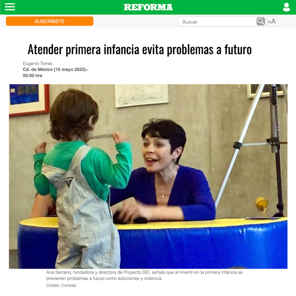 Entrevista con Ana Serrano para Reforma sobre la importancia de atender ...